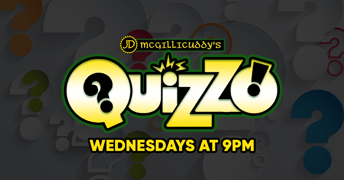 Quizzo Wednesday Night @ 9pm Brookline | J.D. McGillicuddy's ...